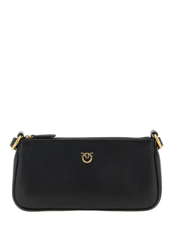 Pinko Half Moon Baguette Mini Crossbody Bag - Black