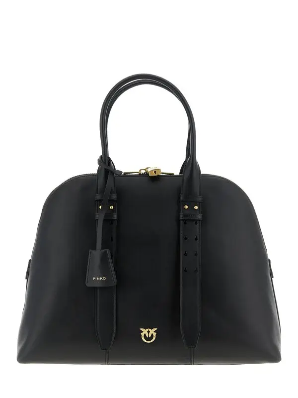 Pinko Escape Maxi Bowling Handbag - Black