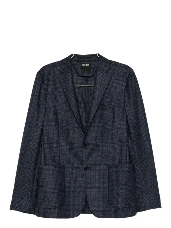 Ermenegildo Zegna Plaid Jacket - Blue