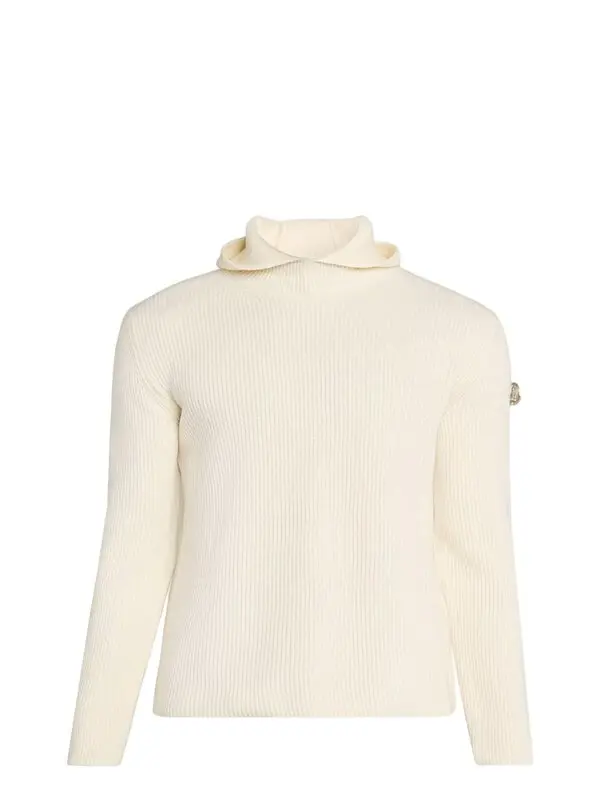 Moncler X Jil Sander Wool Ribbed Hoodie - 034 - Whte