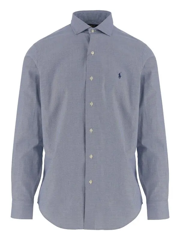 Polo Ralph Lauren Cotton Shirt With Logo - Blue