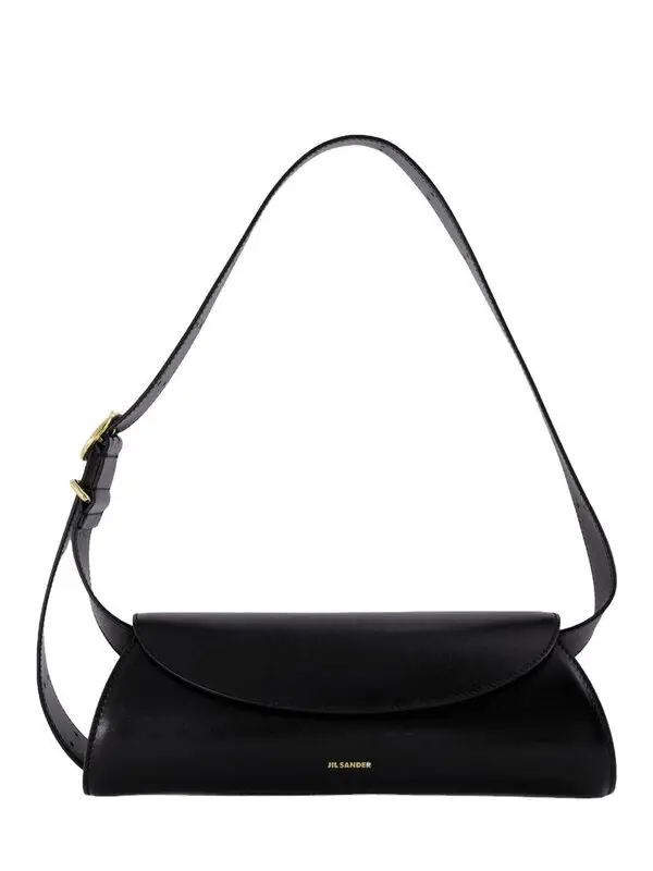 JIL SANDER Cannolo Leather Bag - Black