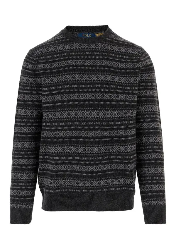 Polo Ralph Lauren Wool Knit With Geometric Pattern - Red