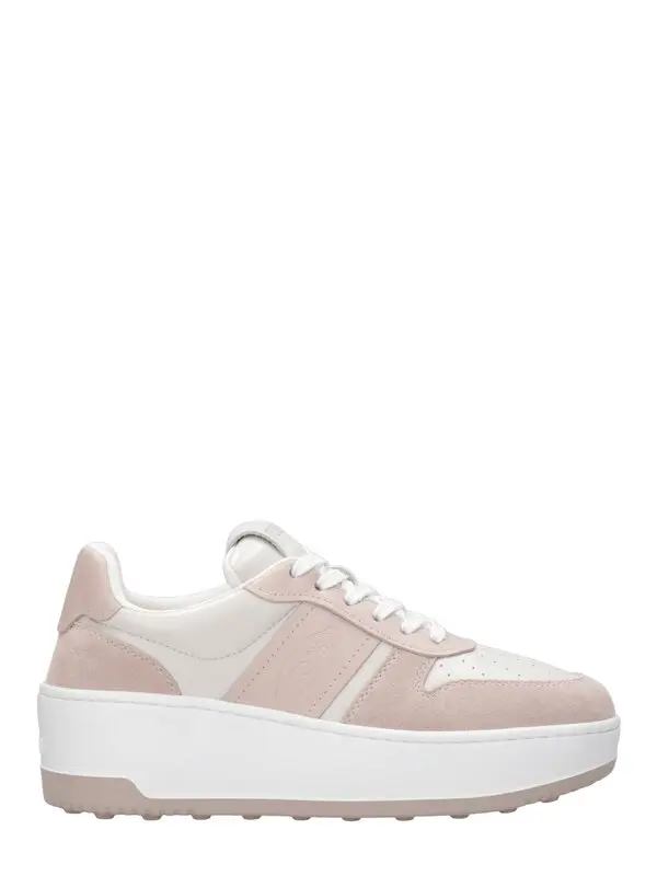 TOD'S Platform Sneakers - Bianco+rosa