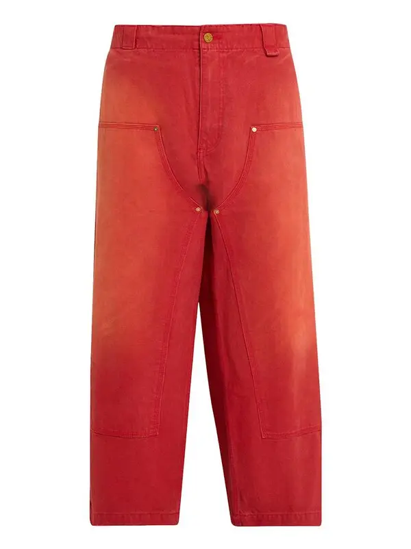 WILLY CHAVARRIA Canvas Workwear Toluca Pants - Red