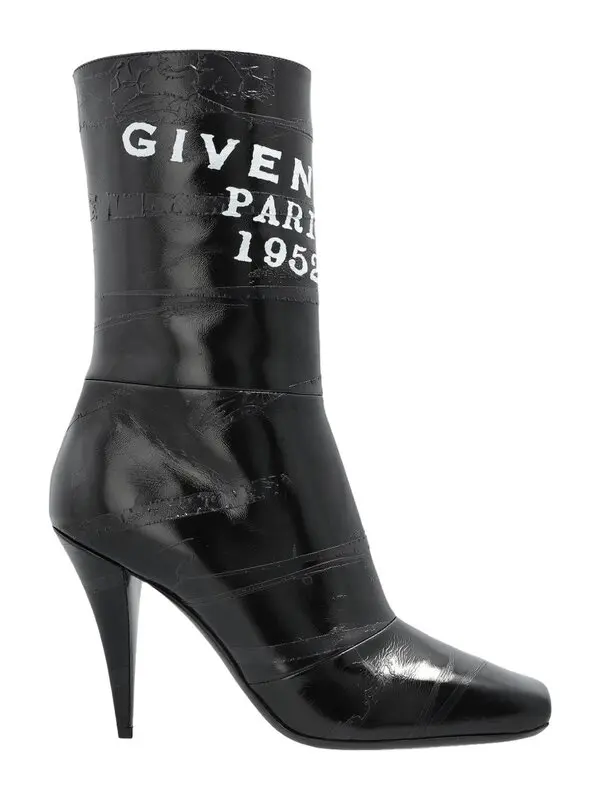 Givenchy Square Toe Ankle Boots - Black