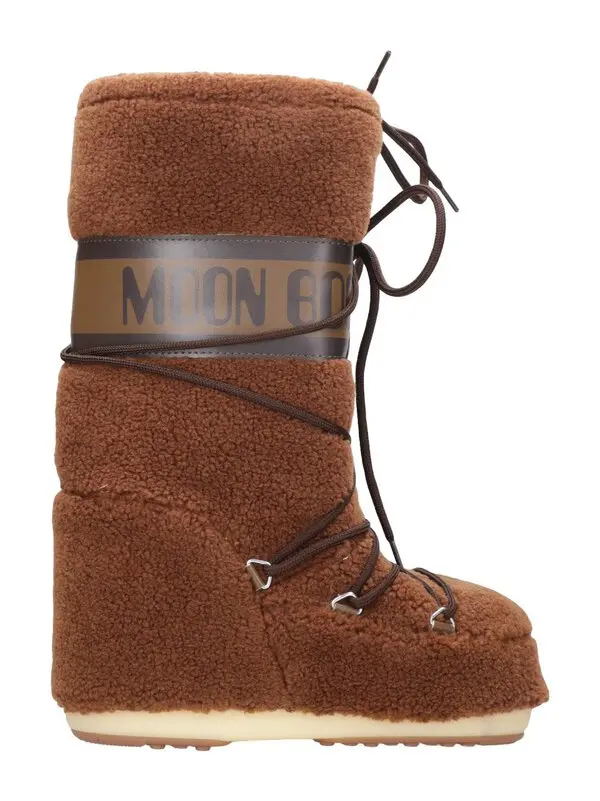 Moon Boot Teddy Technical Fabric Boots - Brown