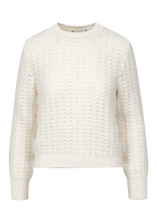 Alberta Ferretti Wool And Mohair-blend Sweater - White
