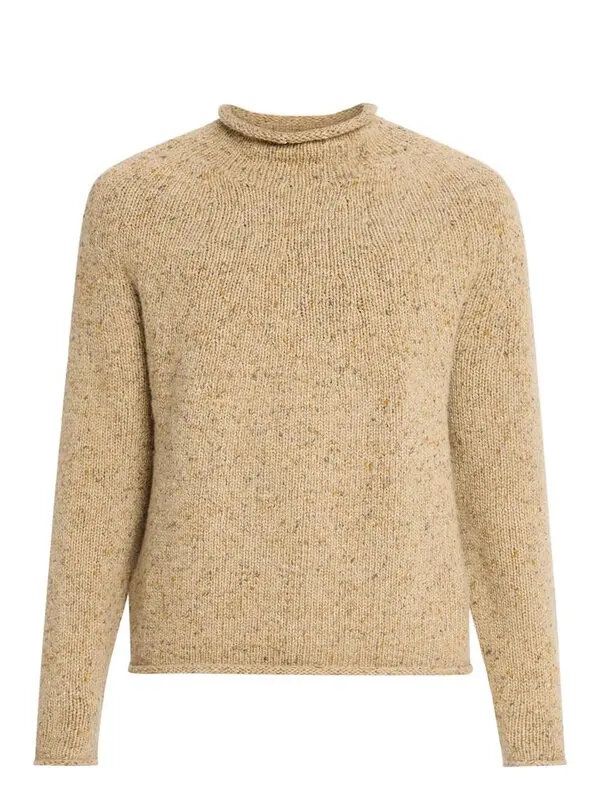 Loro Piana Cashmere Donegal Knit Turtleneck Sweater - D0x3 Creme