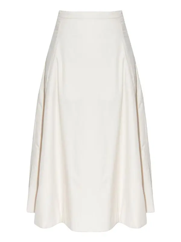 Add A-line Skirt With Side Pockets - White