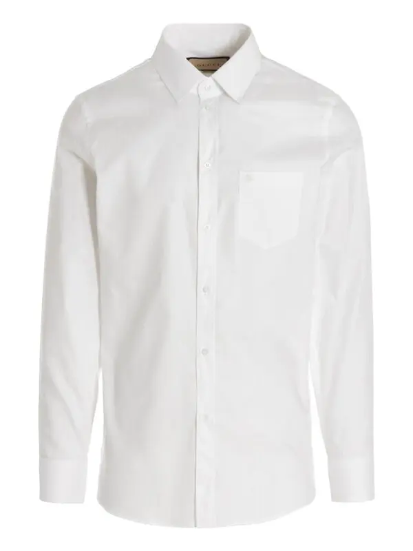Gucci Embroidered Logo Shirt - White
