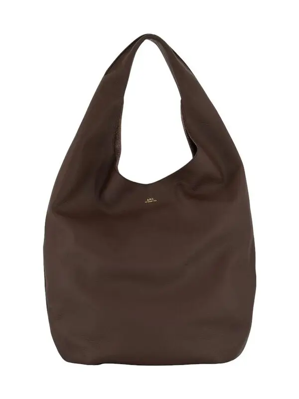 A.p.c. Le Neige Leather Shopper Bag - Brown