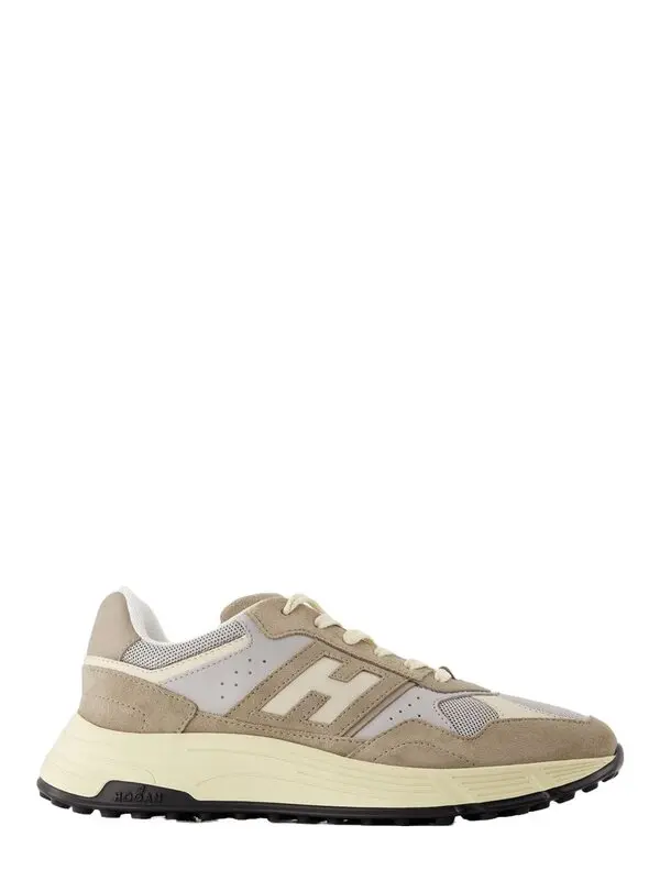 Hogan Hyperlight Leather Sneakers - Khaki