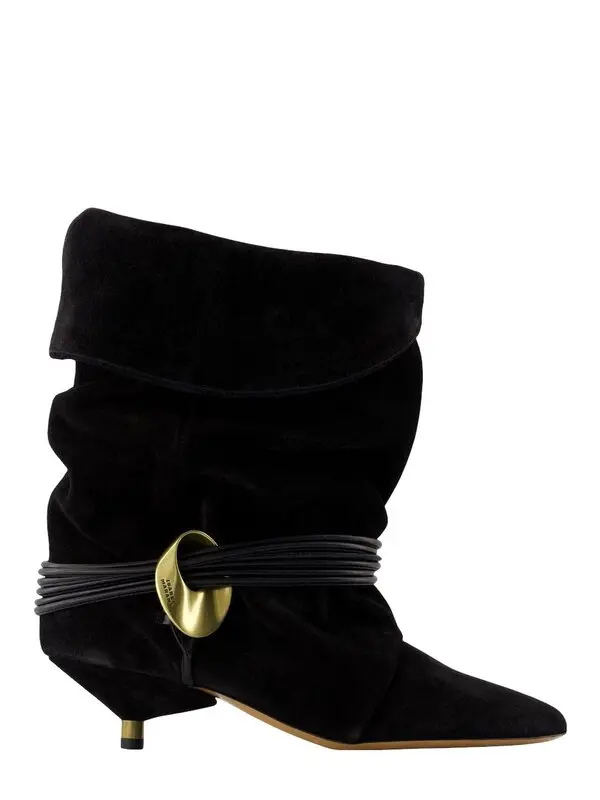 Isabel Marant Edrika Gz Leather Boots - Black