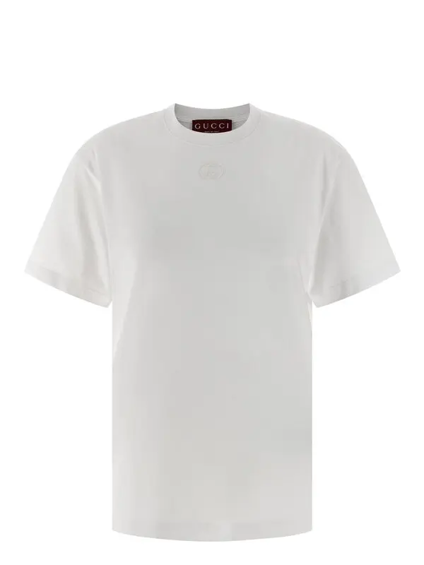 Gucci Incrocio Gg' T-shirt - White
