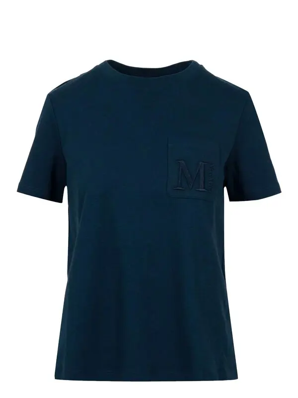 Max Mara Pure Cotton Jersey T-shirt - Marine Blue