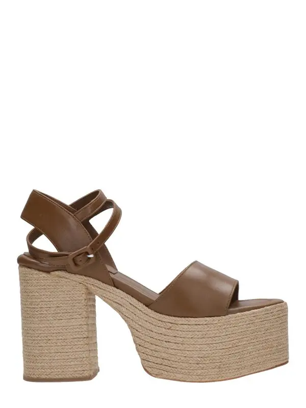 PALOMA BARCELO Platform Sandals - Leather Brown