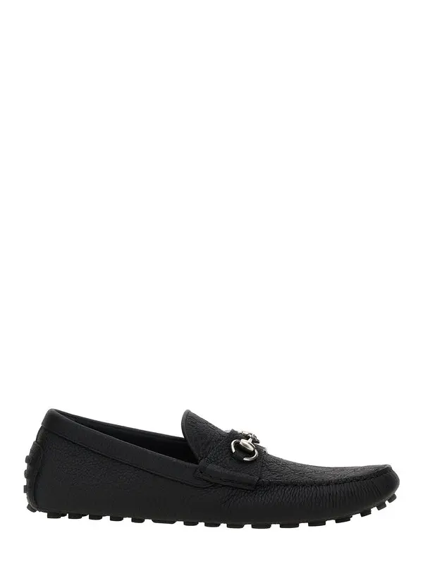 Gucci Morsetto Leather Loafers - Black