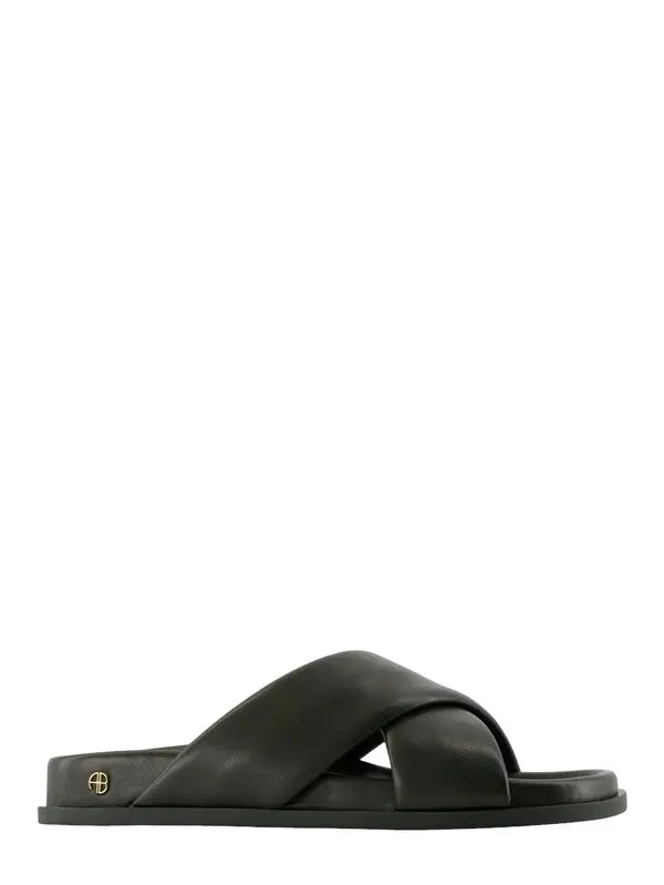 ANINE BING Emi Leather Sandals - Green