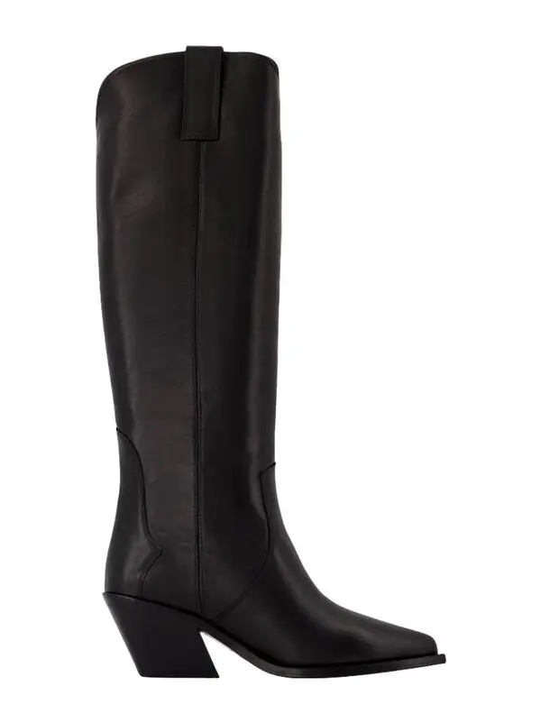 ANINE BING Tall Tania Leather Boots - Black