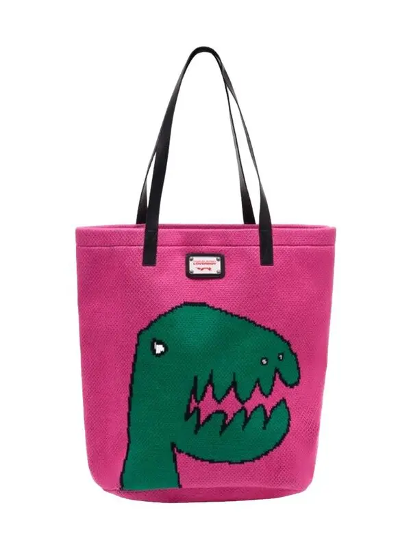 CHARLES JEFFREY Knitted Cotton Shopper Bag - Pink