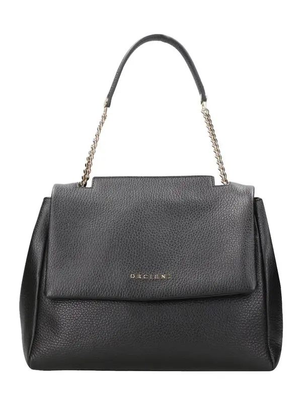 ORTIGNI Grained Leather Bag - Black