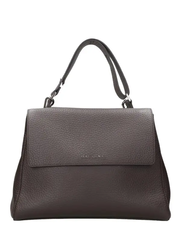 ORTIGNI Grained Leather Bag - Brown