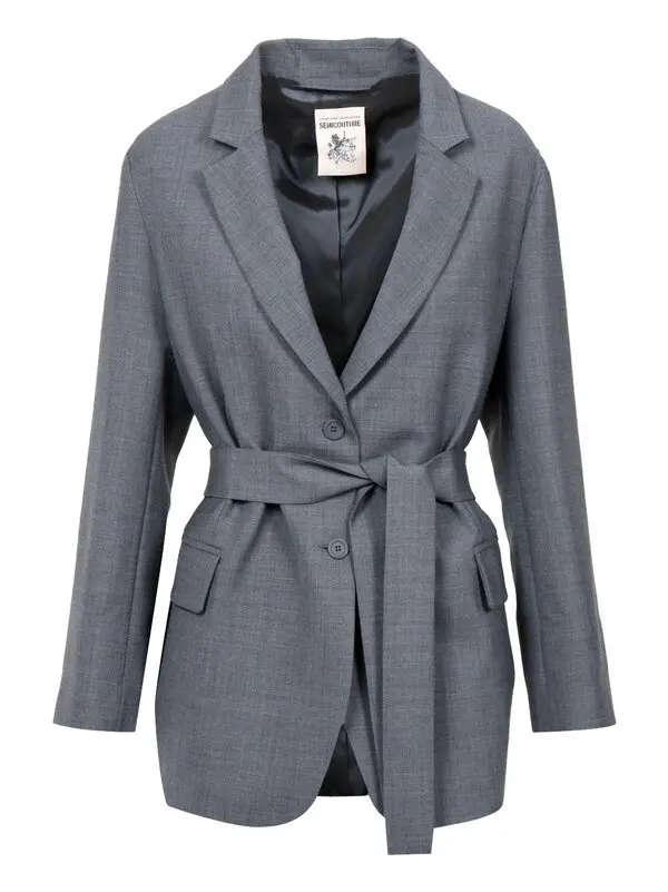 SEMICOUTURE Single-breasted Jacket - Grigio Medio