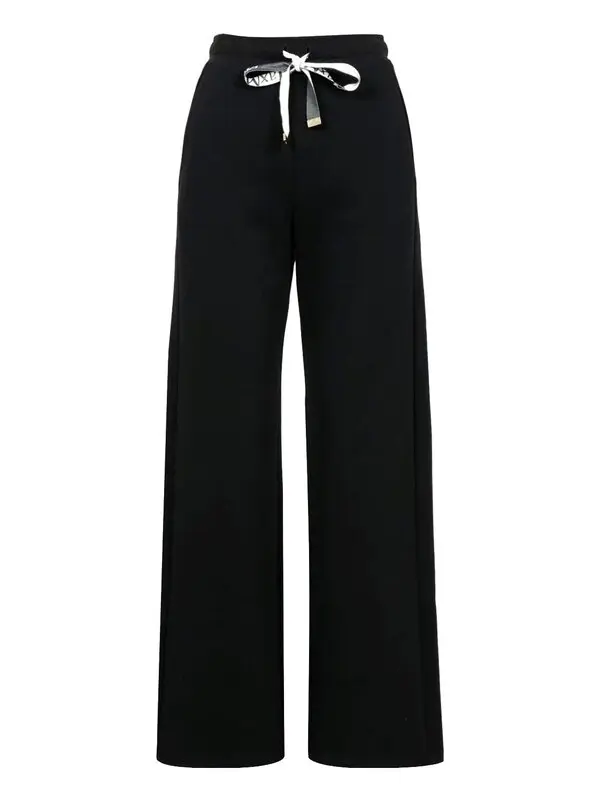 Max Mara Cotton Scuba Jersey Trousers - Black