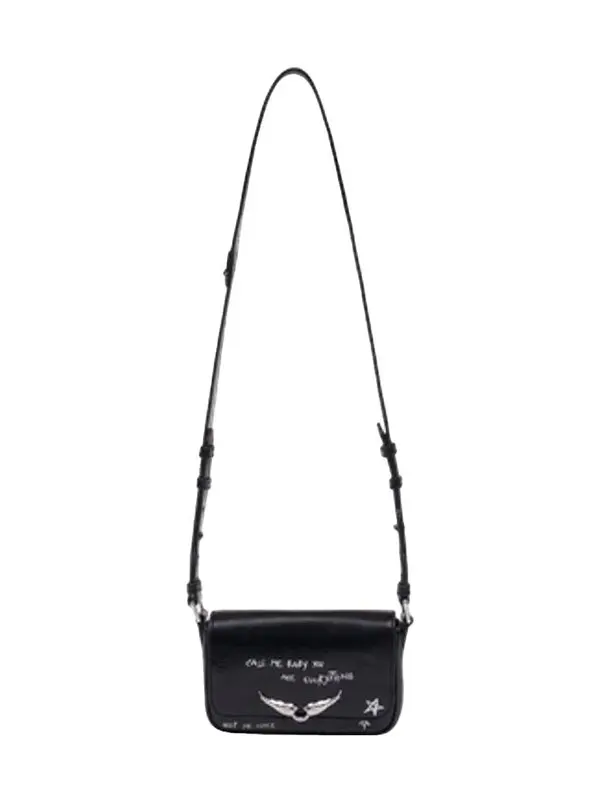 Zadig&Voltaire Le Zazi Leather Shoulder Bag - Black