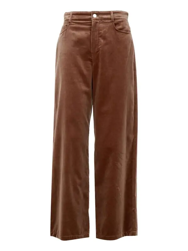 Max Mara Velvet Wide-leg Trousers - Camel