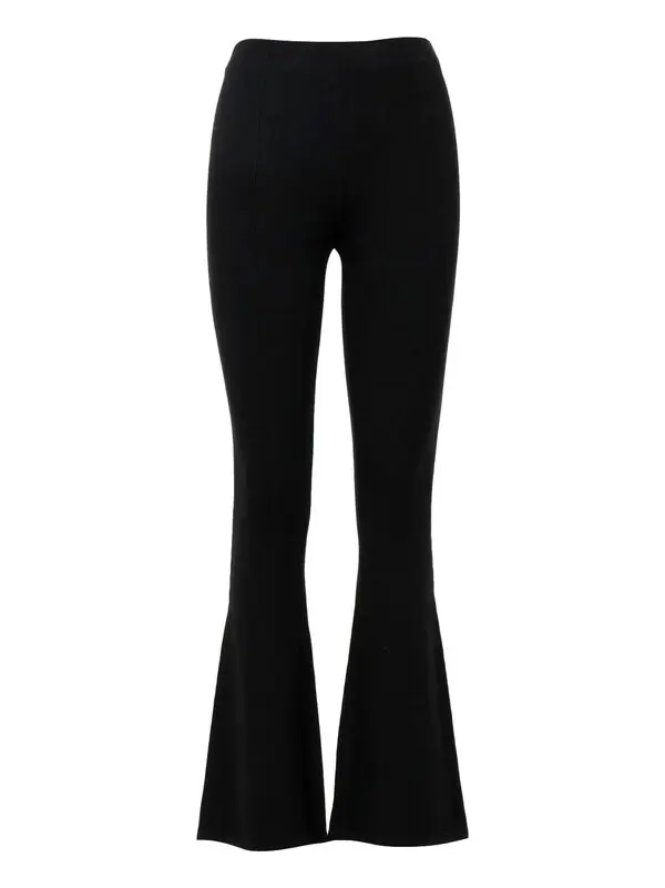 SEMICOUTURE Slim Fit Flared Trousers - Black