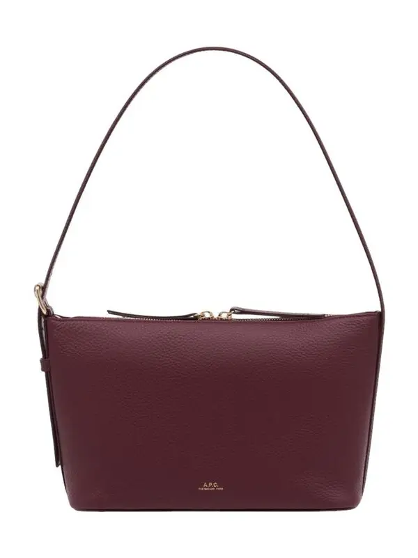 A.p.c. Vera Leather Shoulder Bag - Burgundy