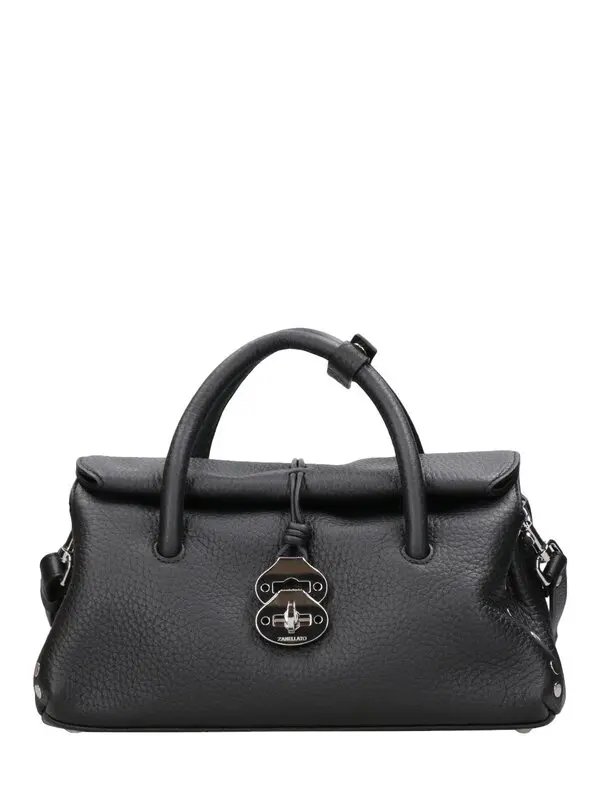 ZANELLATO Grained Calfskin Leather Bag - Black