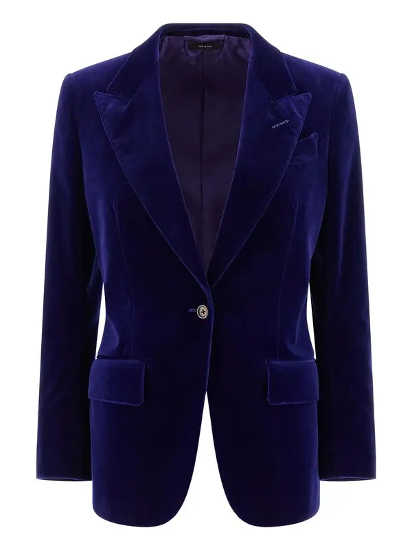 TOM FORD Wallis Velvet Blazer - Blue