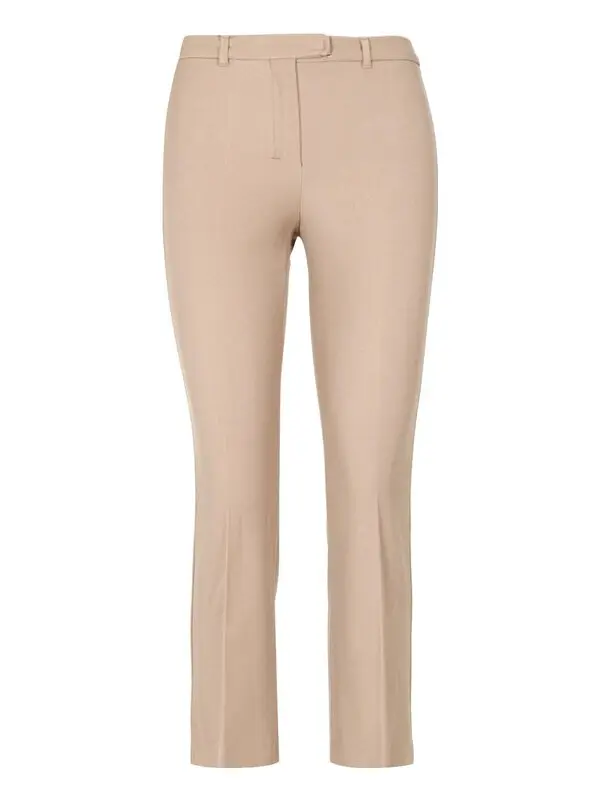 Max Mara Flared Stretch Cotton-blend Trousers - Camel