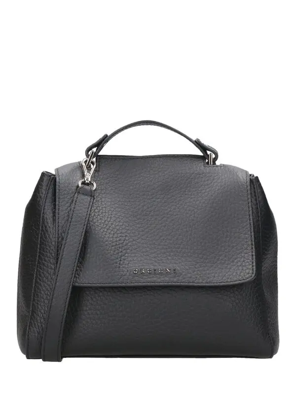 ORTIGNI Grained Leather Bag - Black