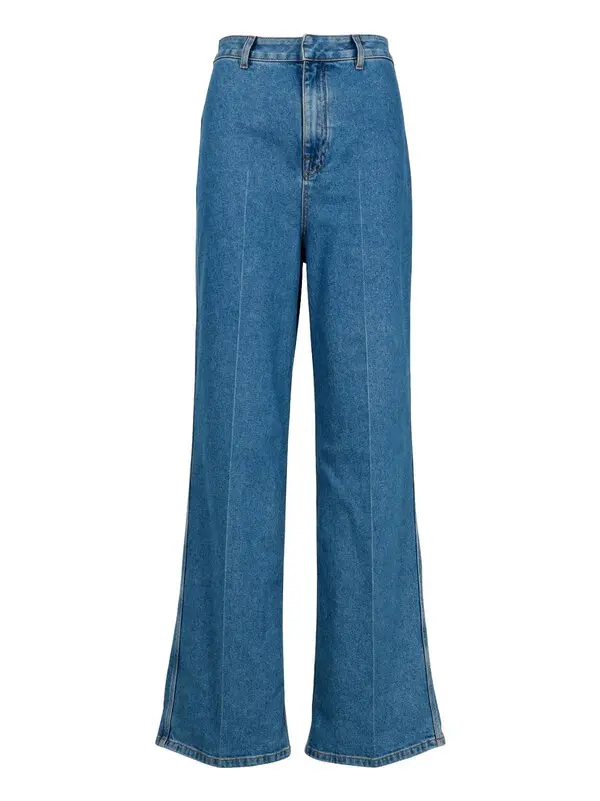 PHILOSOPHY BY LORENZO SERAFINI High-waisted Jeans With Stretch Pleat - Light Denim