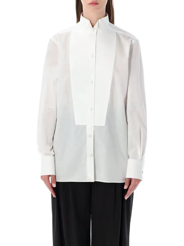 TOM FORD Cotton Voile Tuxedo Shirt - White