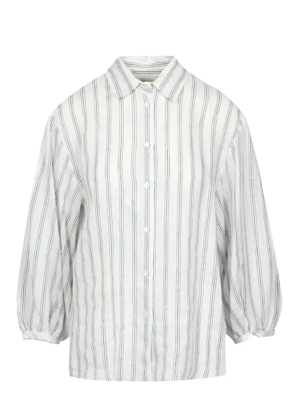 Max Mara Linen Button-down Shirt - White