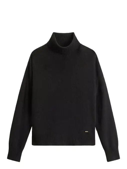 Woolrich Comfort Wool Cashmere Turtleneck - Black