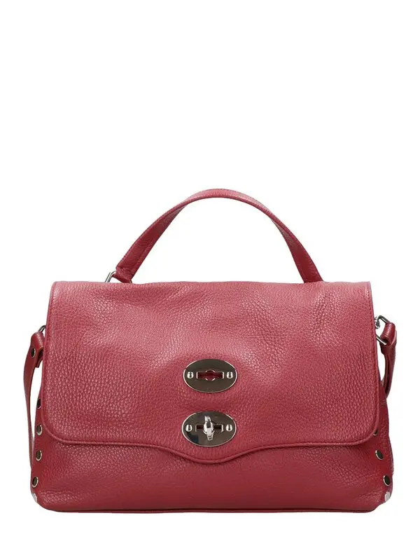 ZANELLATO Leather Bag With Studded Detail - Rosso Ciliegia