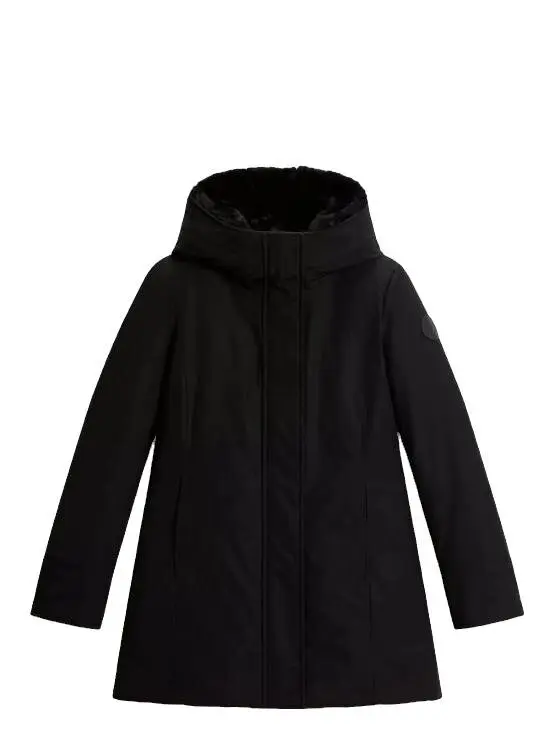 Woolrich Boulder Faux Fur Parka - Black