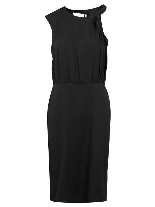 Sportmax Sleeveless Silk Dress - Black