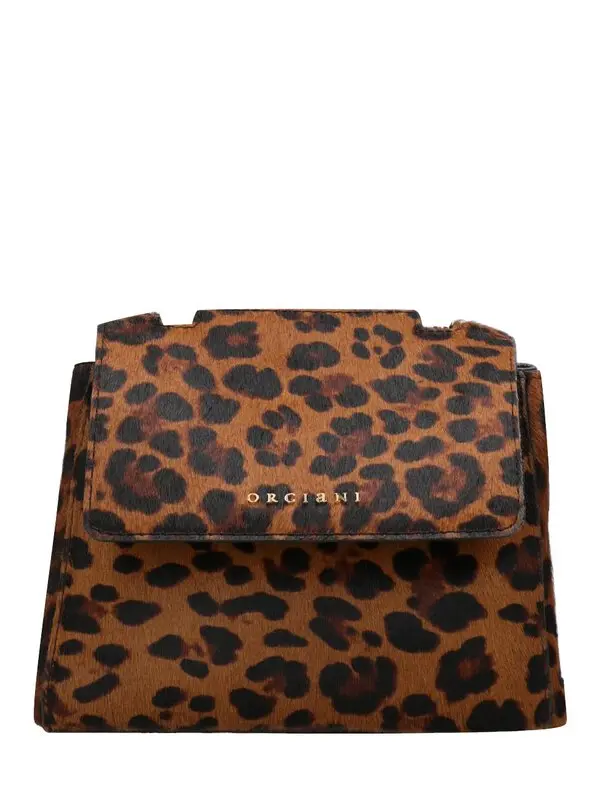 ORTIGNI Leopard Print Pony Skin Shoulder Bag - Leopardo