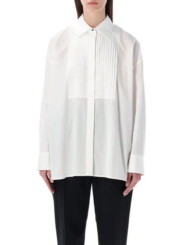GOLDEN GOOSE Oversized Cotton Poplin Shirt - White