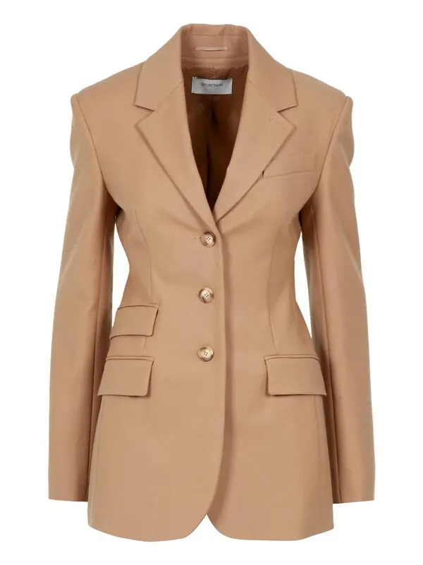 Sportmax Tailored Flannel Blazer - Camel