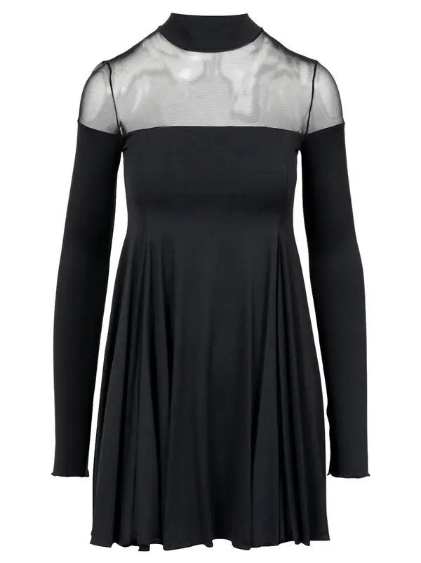 ANIYE BY Mini Dress With Tulle And Lycra - Black