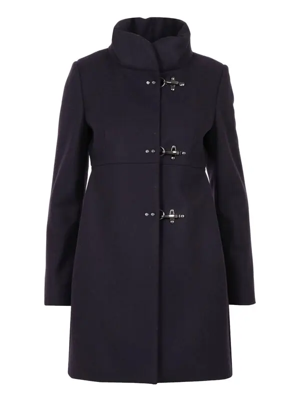 FAY Virgin Wool-blend Coat - Blue