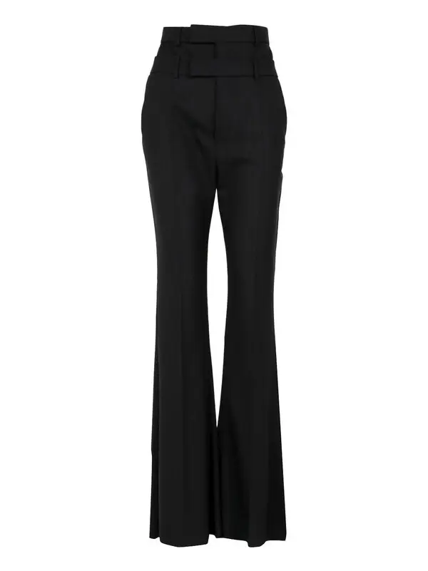 Sportmax Sartorial Stretch Wool Trousers - Black